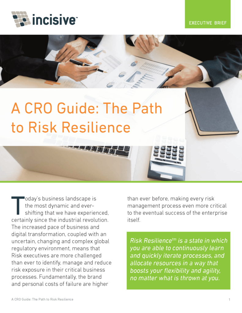 The Path to Risk Resilience - Incisive